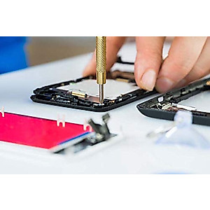 Kinobo 6 in 1 Mini Multifunction Copper Hammer & Screwdriver Hand Tools Ideal for Watchmaker Jewelers and Eating Walnuts. (Gold)