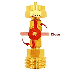 MOFLAME Universal 1 lb to 20 lb Propane Tank Adapter with Valve, Converter 1 Pound Propane Cylinder Bottle CGA600 to QCC/Type1 Male & POL Female Propane Regulator Hose