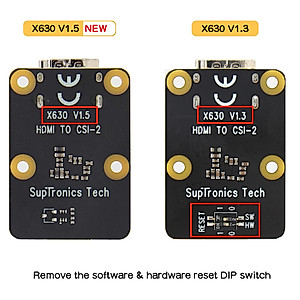 Geekworm X630 V1.5 Hdmi to CSI-2 Module for Raspberry Pi, Hdmi Input Bridge TC358743 Supports up to 1080p/25Fps Compatible with Raspberry Pi 4B/3B+/3B/3A+/Pi Zero/Zero W/Zero 2W