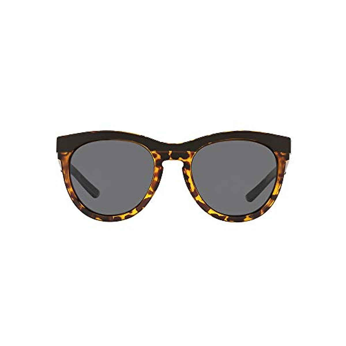 Native Eyewear Women's La Reina Polarized Round Sunglasses, Black/Tortoise/Gray, 47 mm