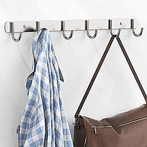 TEHAUX 3pcs Metal Robes, Decorative Hook Organizer with Hook, Hanger Home Holder Duty Key Towels Rail Wall Hooks Stainless Coffee Practical Bathroom Hats, Mounted Clothes Steel