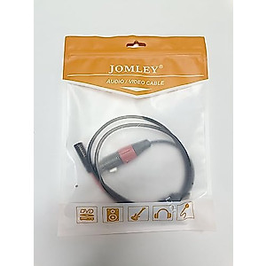 JOMLEY Mini XLR to XLR Cable,XLR Female to Mini XLR Male Microphone Audio Cable for Blackmagic Pocket 4K Camera Video Assist 4K - 1ft