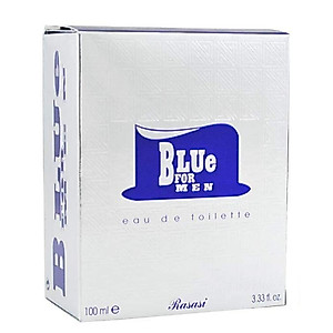 Rasasi Blue Eau De Toilette Spray for Men, 3.4 Ounce
