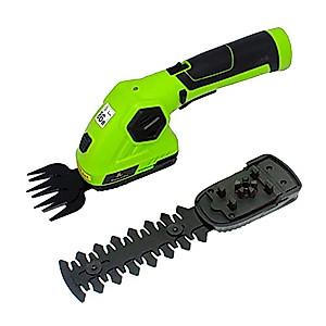 SOHONRY 2 in 1 Cordless Grass Shears Handheld Grass Hedge Trimmer, Electric Grass Clippers Shrub Bush Trimmer for Garden, with Rechargeable 8V Battery and Charger Included