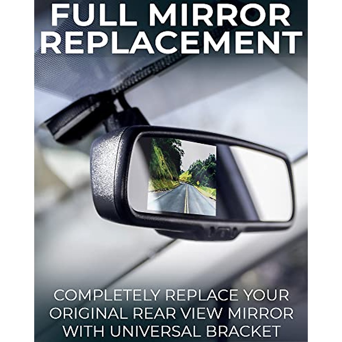 Master Tailgaters 10.5" OEM Rear View Mirror with 4.3" LCD Screen and 170° Backup Camera | Rearview Universal Fit | Auto Adjusting Brightness LCD | Anti Glare | Full Original Mirror Replacement