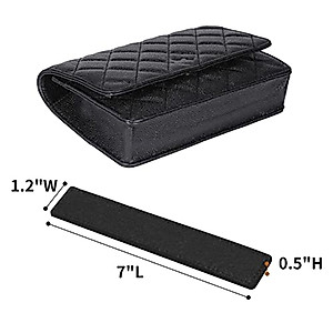 KESOIL Purse WOC Base Shaper, Felt Base Shaper Saver and Insert for Wallet on Chain Bags Handbag woc Bag Base Shaper (7" x 1.2", Black)