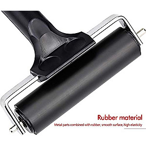sansheng 2 PCS Rubber Roller Brayer - 2.2 and 4 Inch Brayer Roller - Used for Printmaking