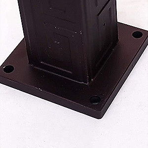 ACLBLK European Coffee Gold Yellow Lampshade E27 Antique Street Lamp IP55 Waterproof Garden Glass Lantern Post Pole Light Landscape Home Patio Path Lighting Villa Park Pillar Floor Lamp