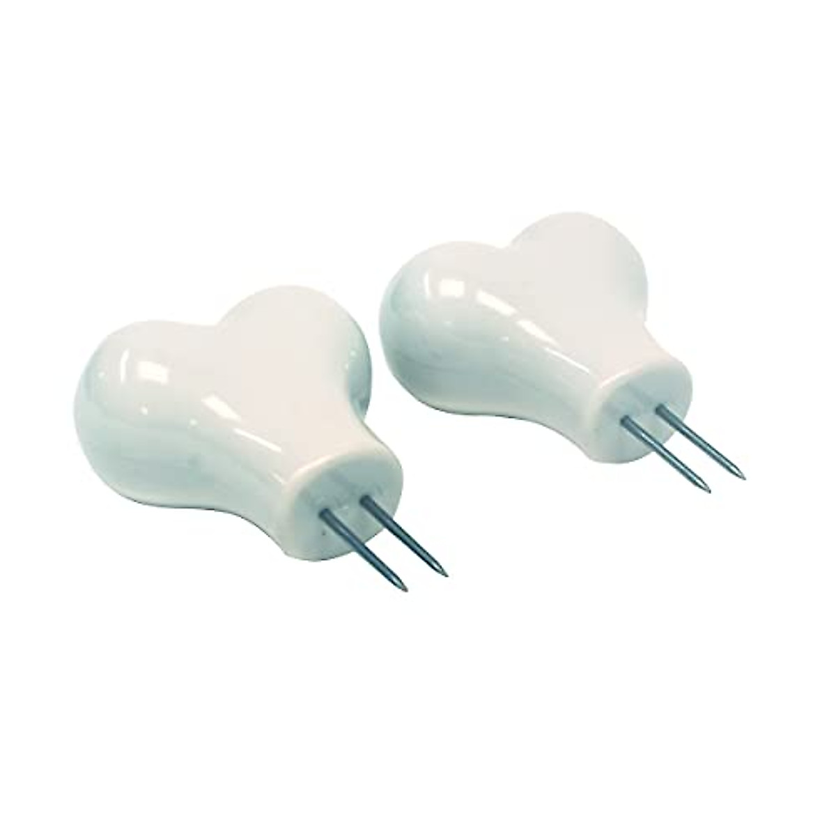 Treasure Gurus Stainless Steel Bone Shaped Handle Corn Cob Holders 2 Prong Novelty BBQ Skewer Fork Picnic Utensil