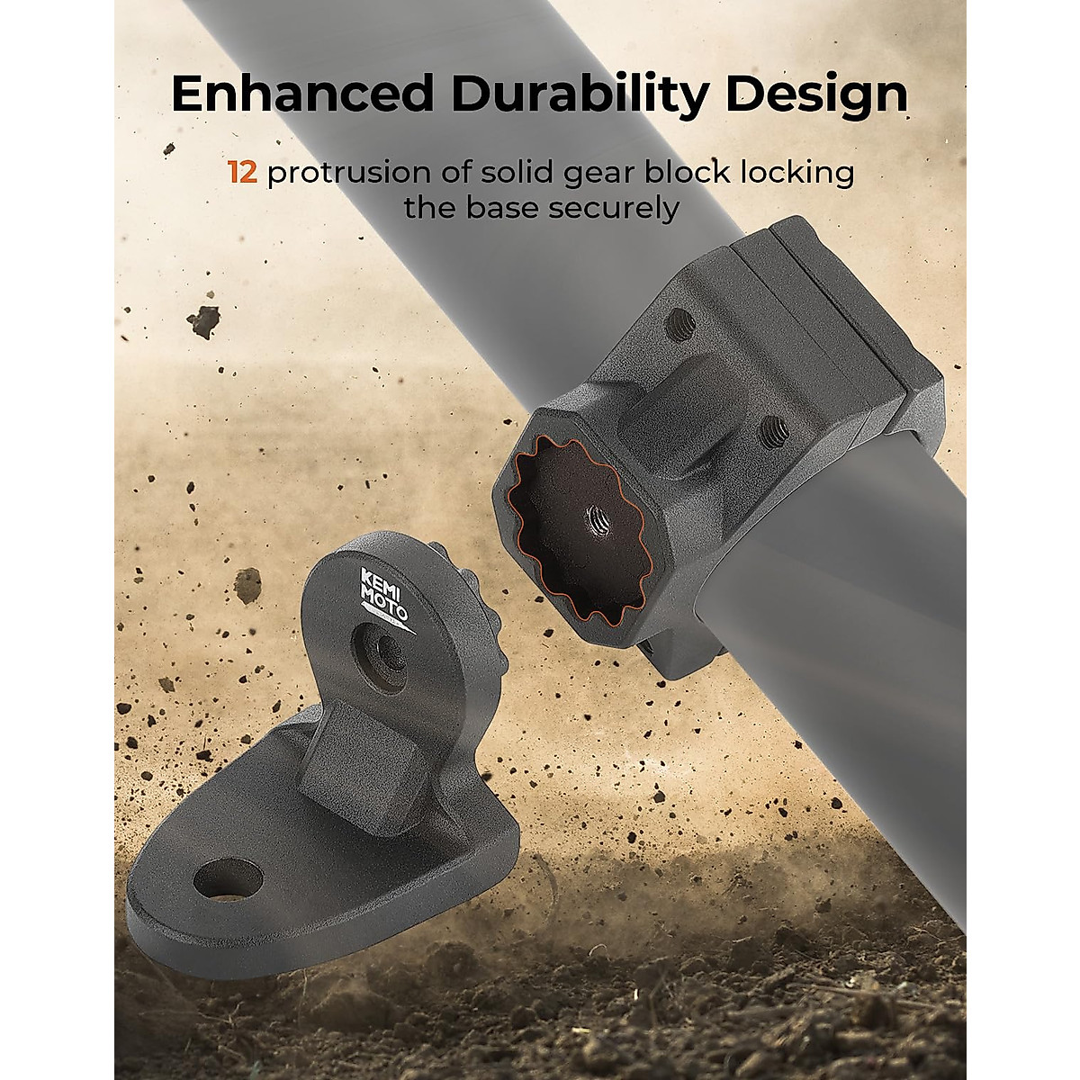 KEMIMOTO UTV Whip Mount Flag Whip Light Mount 2PCS, Heavy Duty Adjustable for 1.75-2 inch Roll Bar Cage, Compatible with RZR 900 1000 XP Pro Turbo Maverick Commander