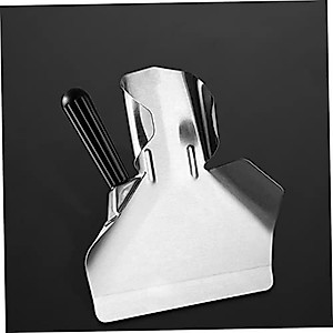 ULTECHNOVO 1pc Packing Shovel Chips Stainless Steel Funnel Stainless Steel Scoop Stainless Steel Kitchen Scoop Stainless Steel Popcorn Scoop Stainless Steel Flour Shovel Commercial