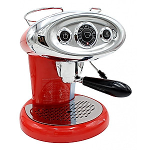 Illy X7.1 Espresso Single-Serve Machine, Barista Quality Espresso Machine with Milk Frother Steam Wand for IperEspresso Capsules, 15bar (Red)