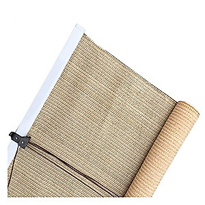 LIANGJUN Shading Sunshade Net，Roller Blinds Fence Privacy Screen Sun Protection Translucent Decoration Sun Room Balcony, with Windproof Buckle Polyester (Color : Beige, Size : 75x200cm)