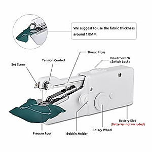 Handheld Sewing Machine,Mini Sewing Machine for Beginners and Adults Quick Stitching,Portable Sewing Machine with Sewing Supplies Suitable for Home,Travel,DIY