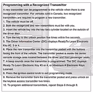 (FCC ID: M3N5WY7777A) 5 Buttons Compatible with Cadillac CTS 2008-2015/ STS 2008-2011Car Keyless Entry Remote Smart Key fob