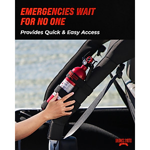 Badass Moto for Jeep Fire Extinguisher Mount - Fire Extinguisher Holder Compatible with Jeep Wrangler 1965-2022 JK JKU TJ CJ Gladiator- Easy No Tool Install for Jeep Roll Bar Accessories - Gifts