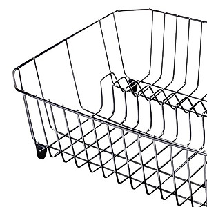 Rubbermaid 6008ARBLK Black Chrome Twin Sink Dish Drainer