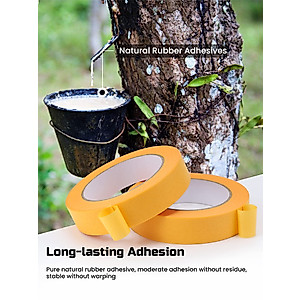 Lichamp 20 Bulk Pack 1 inch Yellow Painters Tape, Orange Masking Tape, 0.95 inch x 55 Yard x 20 roll, 2010YL(Total 1100 Yards)