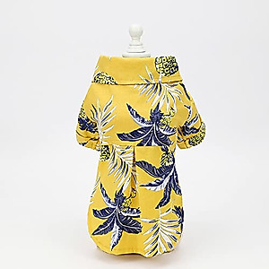 Pet Clothes for Medium Dogs Summer T Shirts Floral Cat Shirt Hawaiian Printed Pet T Shirts Breathable Clothing Beach Puppy Shirt Sweatshirt for Small