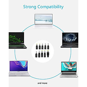 Wishinkle Laptop Charger, 45W 19.5V 2.31A AC Computer Charger Power Cord with 10 Optional Connectors Compatible with Asus Toshiba Lenovo Acer Dell HP Samsung ThinkPad