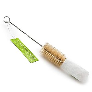 U-Konserve Bottle Brush - Long Handle and Flexible for Cleaning Reusable Water Bottles, Baby Bottles, Sports Bottles - Eco-Friendly - Dishwasher Safe