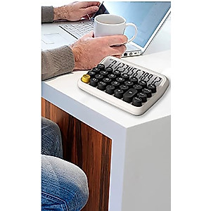 LOCOCK Standard Function Desktop Calculator, 12-Digit Large LCD Display and Big Round Buttons for Office, School, Home,Business Use (Pink)