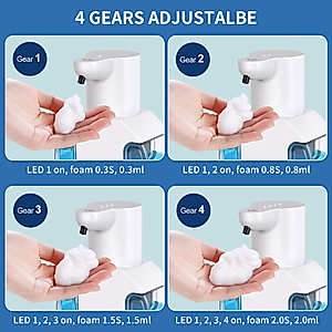 Calogy Automatic Soap Dispenser, Touchless Liquid Dispenser, Hand Soap Dispensers Pump, No Touch Dish Dispenser, Auto Battery Operated Soap Set for Kitchen, Bathroom and Shower - 300ML