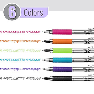 Mr. Pen No Bleed Pens, Bible Pens, Fine Tip, Assorted Color, Pack of 6