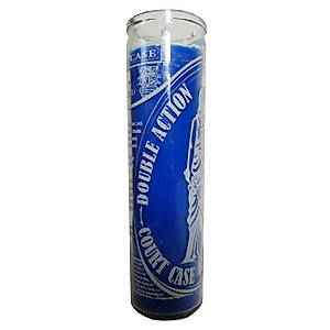 Staci19 Court Case Blue Pillar Candle