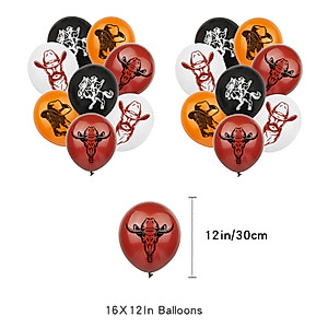 Western Cowboy Birthday Party Decorations Set with Western Cowboy Theme Happy Birthday Banner Balloon Cake Topper Cupcake Topper Background for Western Cowboy Party Supplies