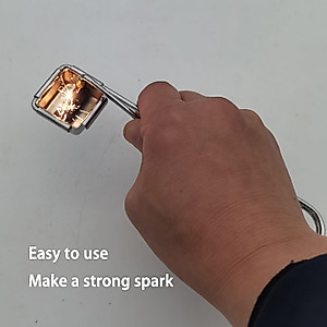 VASTOOLS Single Flint Torch Striker, Single Flint Lighter Pack of 2, for Welding and Cutting, 20pcs Flint Replacements