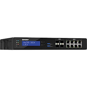 QNAP QuCPE-3034-C3758R-16G-US Network Virtualization Premises Equipment with an Intel® Atom Eight-core Processor, Suitable for deploying Virtual Networks in Multiple Edge Offices (Diskless)