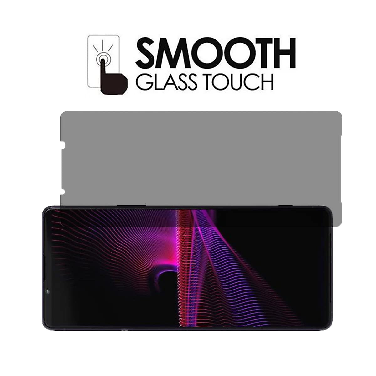 AISELAN for Sony Xperia 1 III Anti-Spy Tempered Glass, [2 Pcs] 9H Hardness Anti-Scratch Anti-Peeping Privacy Screen Protector Proteceive Film for Sony Xperia 1 III Phone