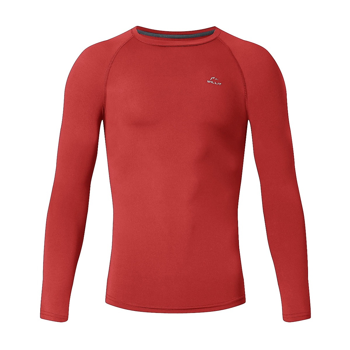 Willit Boys' Compression Shirts Youth Long Sleeve Football Undershirts Kids Baseball Quick Dry Baselayer Red XS