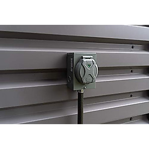 Halotronics Indoor/Outdoor 3-Prong Generator Power Inlet Box 30-Amp L5-30, 125V - Illuminated Clamshell - Latest Model