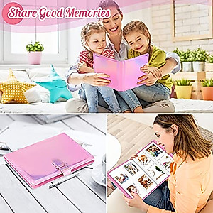 Ablus 128 Pockets Mini Photo Album for Fujifilm Instax Mini Camera, Polaroid Snap, Z2300, SocialMatic Instant Cameras & Zip Instant Printer (Magic pink)