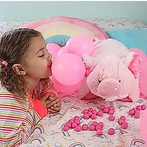Pillow Pets Sweet Scented Bubble Gum Piggy, Stuffed Animal Pig Plush Toy, Pink