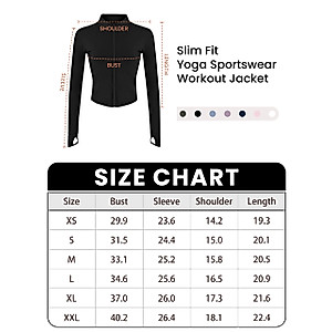 Tanming Women's Full Zip Seamless Workout Jacket Running Yoga Slim Fit Track Jacket (Navy-M)