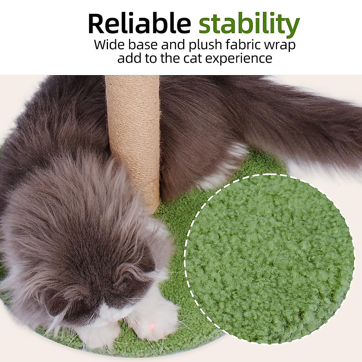 Yepdin Cat Scratching Post 39.4 inch Tall Cat Tree for Indoor Cats Large Adult Cat Scratching Post with Sisal Rope,Cute Kitten Cat Scratcher in Monstera Plants