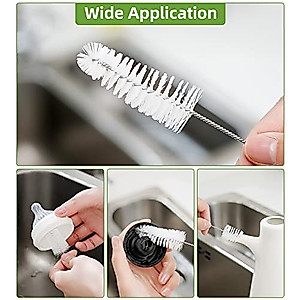 SUBEKYU Bottle Brush, Baby Bottle Brush with Nipple and Straw Cleaner Set for Cleaning Water Bottle