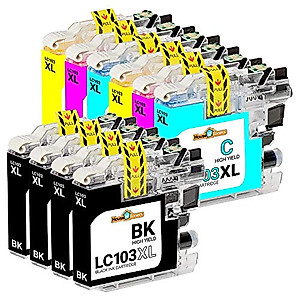 Houseoftoners Compatible Ink Cartridge Replacements for Brother LC103 (4 Black, 2 Cyan, 2 Magenta, 2 Yellow, 10-Pack)