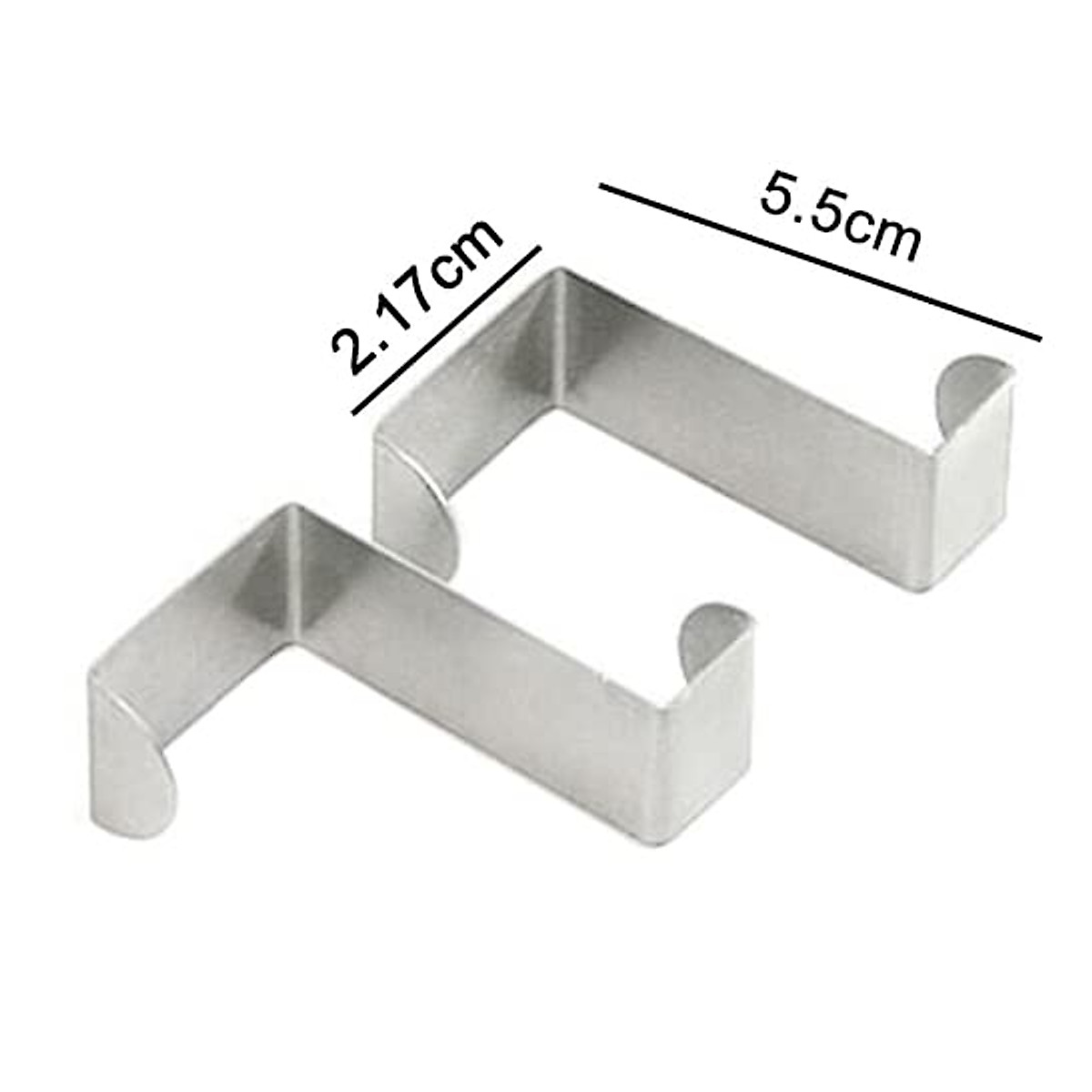 Vermon 2Pcs Multi-Use Potty and Utility Hook, Hooks for Hanging to Hang Over Toilet Tank Or Door, High Durability Space-Saving Metal Storage Hook, Punch Free Towel Clothes Storage Hooks 2pcs