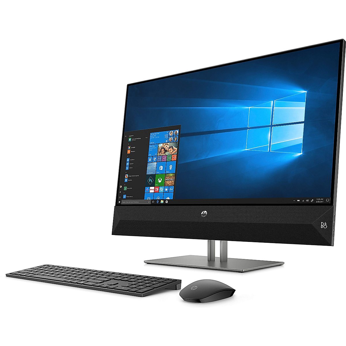 HP Pavilion 27" All-in-One Touchscreen Desktop Computer AMD Ryzen 5 8GB RAM 1TB HDD Sparkling Black - AMD Ryzen 5-2600H Quad-core Wireless Keyboard & Mouse Included - in-Plane Switching
