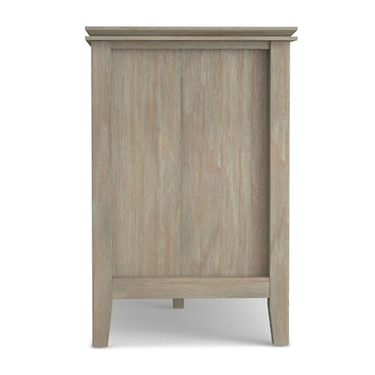 SIMPLIHOME Artisan SOLID WOOD Universal TV Media Stand, 72 inch Wide, Transitional, Living Room Entertainment Center, Storage Cabinet, for Flat Screen TVs up to 80 inches in Distressed Grey