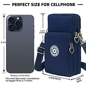 DuoLmi Small Crossbody Bags for Women, Cell Phone Crossbody Bag Wallet Phone Purse Lightweight Roomy Pockets Smartphone Sports Armband Bag Handbags Mini Shoulder Bag