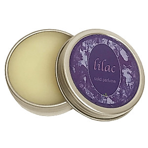 Ladybug Soap Company All Natural Solid Perfume True to Life Lilac Flower Scent In Full Bloom (1/4 oz Tin Jar (Easy Slide In Top))