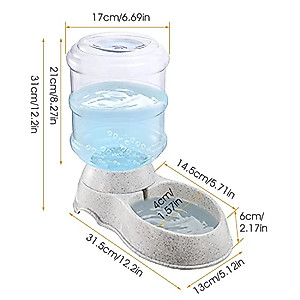 1 Gallon Automatic Replenish Pet Water Dispenser, Self-Dispensing Gravity Pets Water Feeder for Cats & Small Dogs