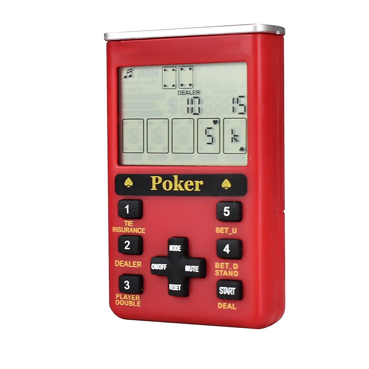 Lyght Electronic Handheld 7 in 1 Poker Game, Blackjack, Deuces, Baccarat, Slot, Lottery, Lucky 7 Dice, Casino Game…