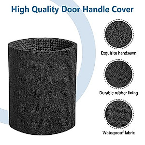 4 PCS Round Door Handle Protector - Anti-Skid Anti-Scald Door Knob Cover, Washable Door Handle Cover for Summer and Winter