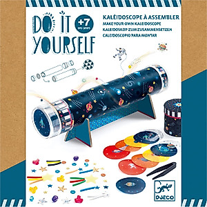 DJECO DIY Space Kaleidoscope - Build Your Own & See Space Wonders for School or Gifts - Fun & Creative for Family & Friends, Educational STEM Toy Space Crafts for Kids Ages 7+